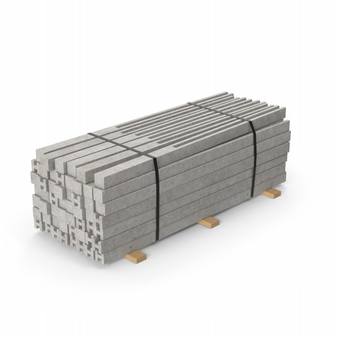 Concrete Slabs On Wood Planks 3D Model - TurboSquid 2071873