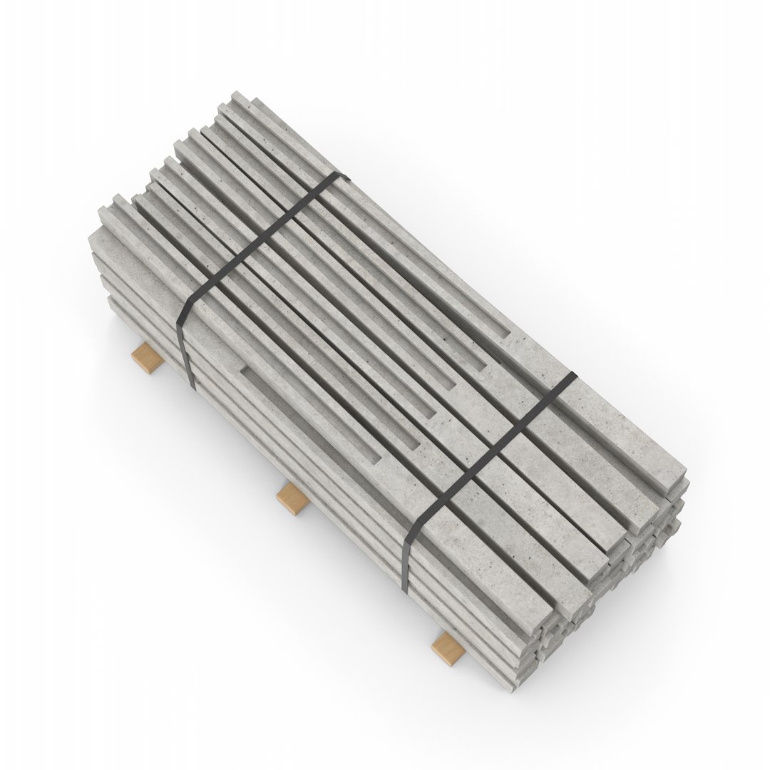 Concrete Slabs On Wood Planks 3D Model - TurboSquid 2071873