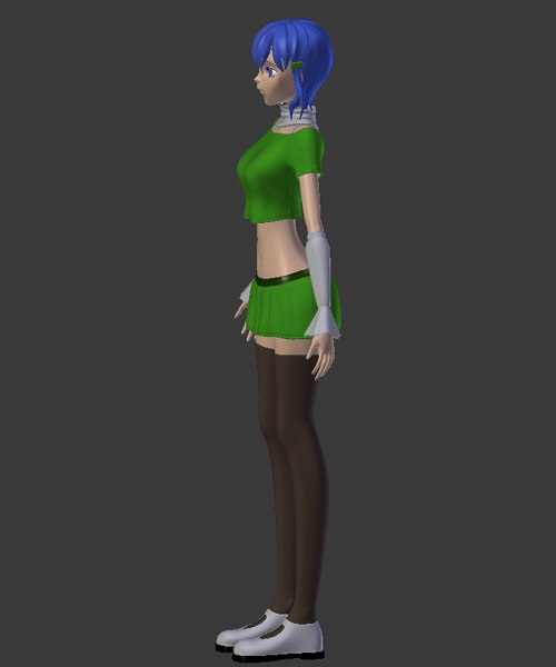 female anime 3d model