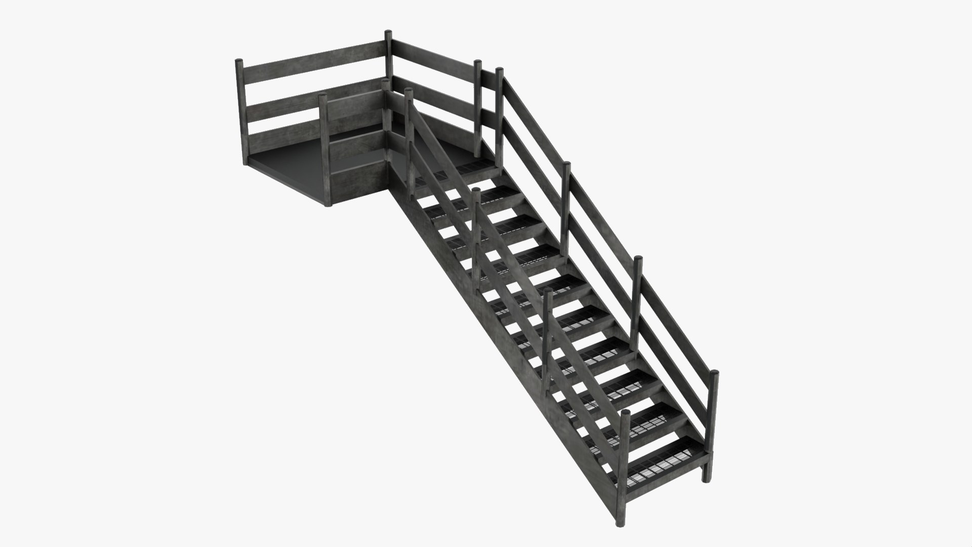 Metal Staircase 3D - TurboSquid 1959203