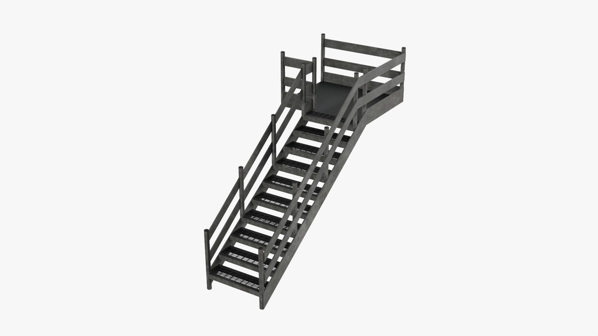 Metal Staircase 3D - TurboSquid 1959203