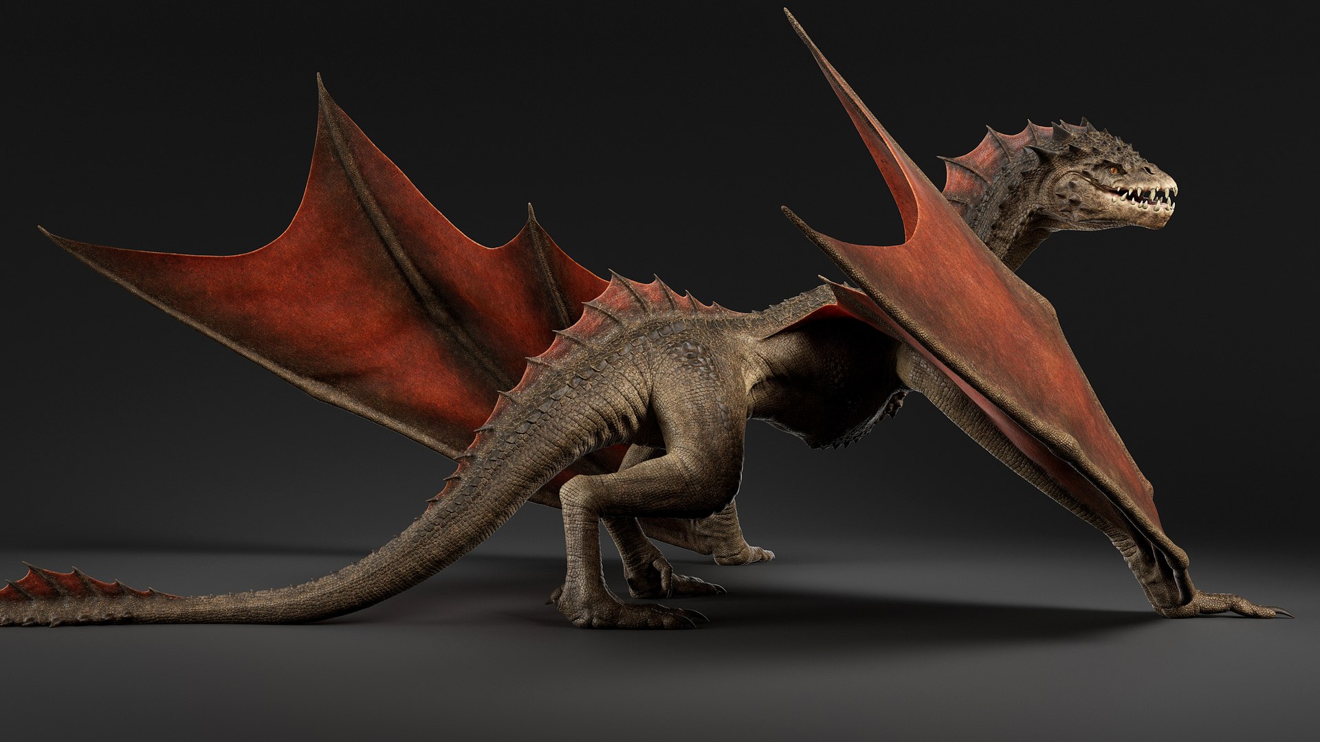 3D Dragon Rigged Model - TurboSquid 2242244