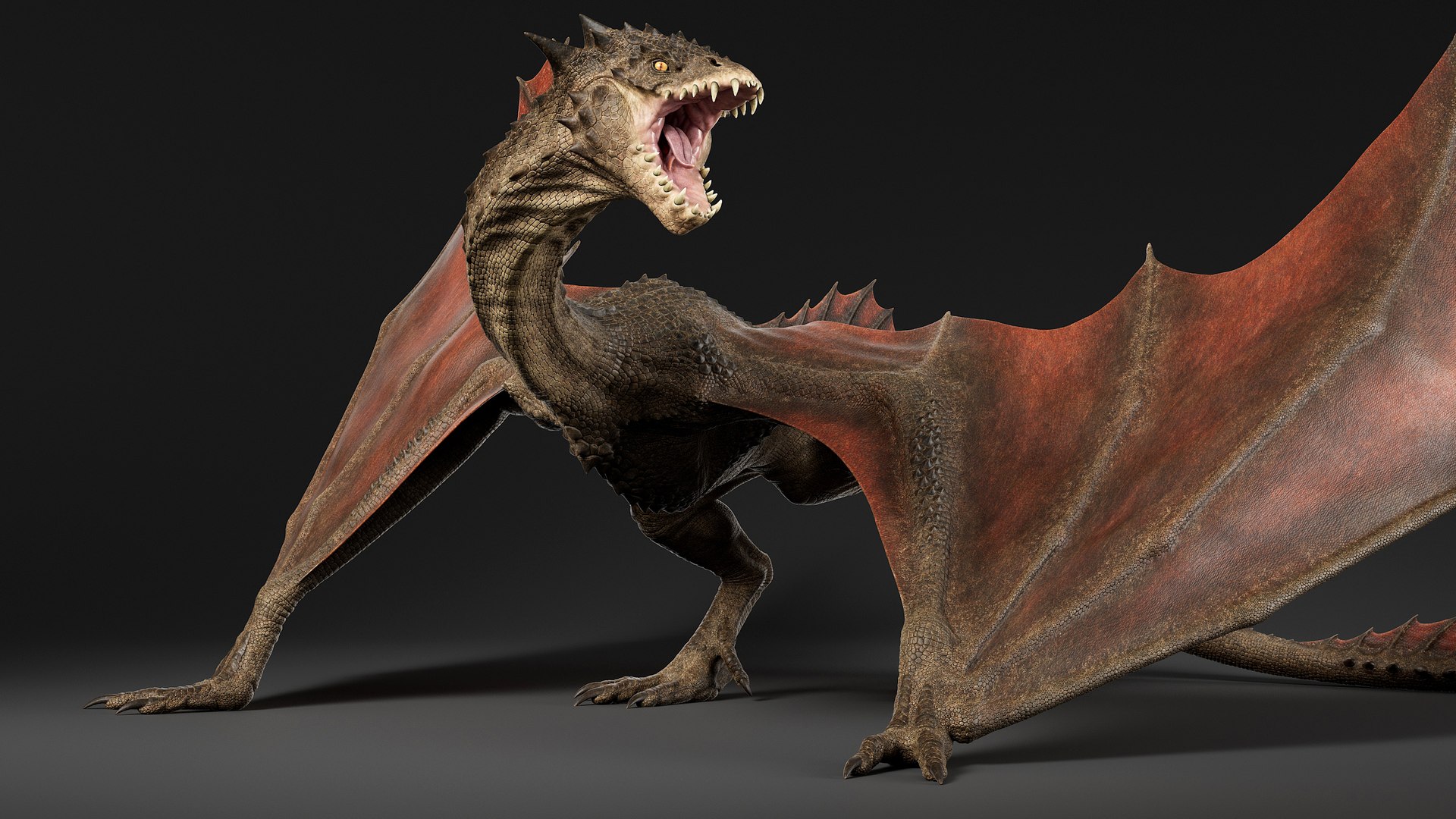 3D Dragon Rigged Model - TurboSquid 2242244