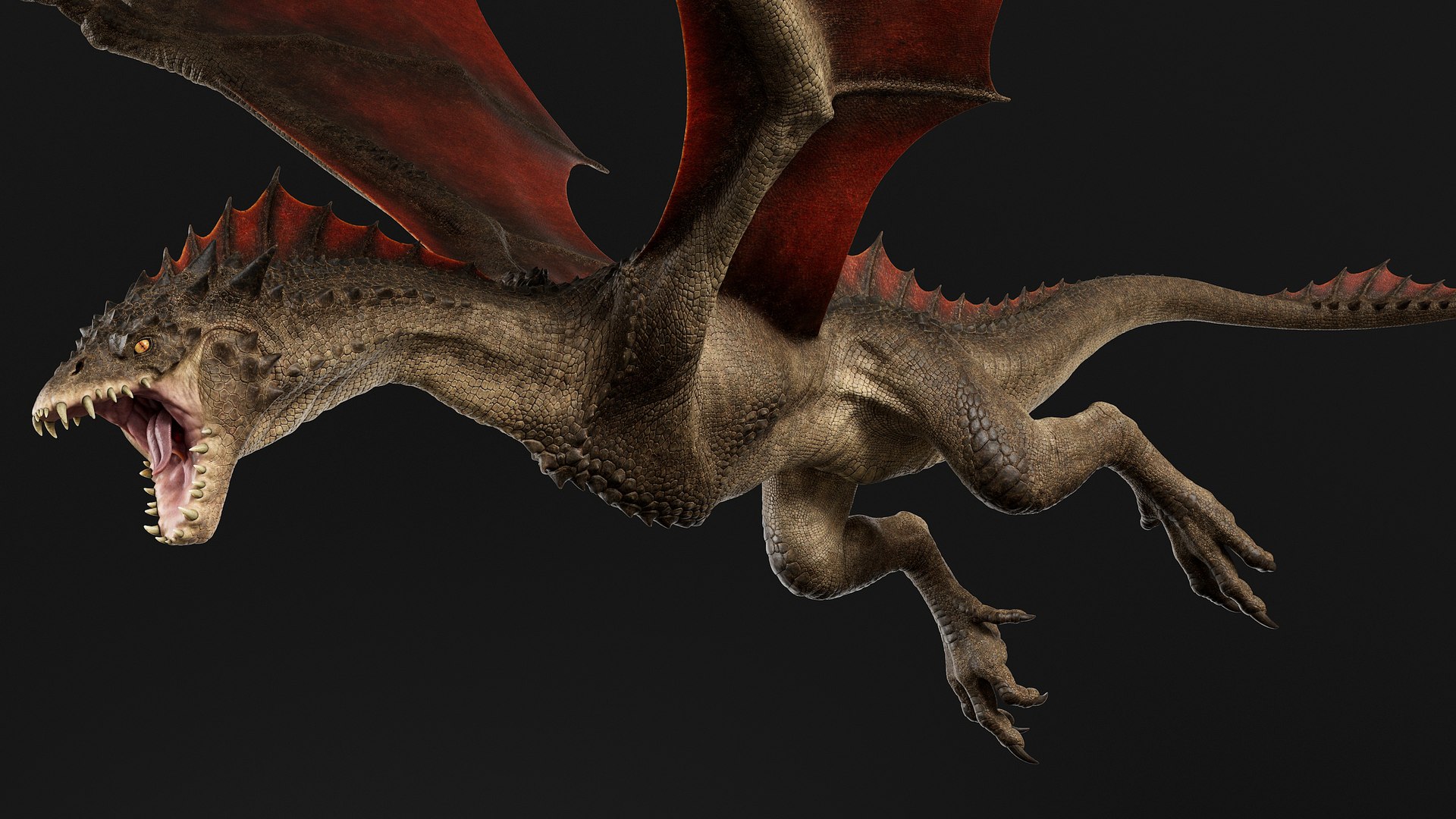 3D Dragon Rigged Model - TurboSquid 2242244