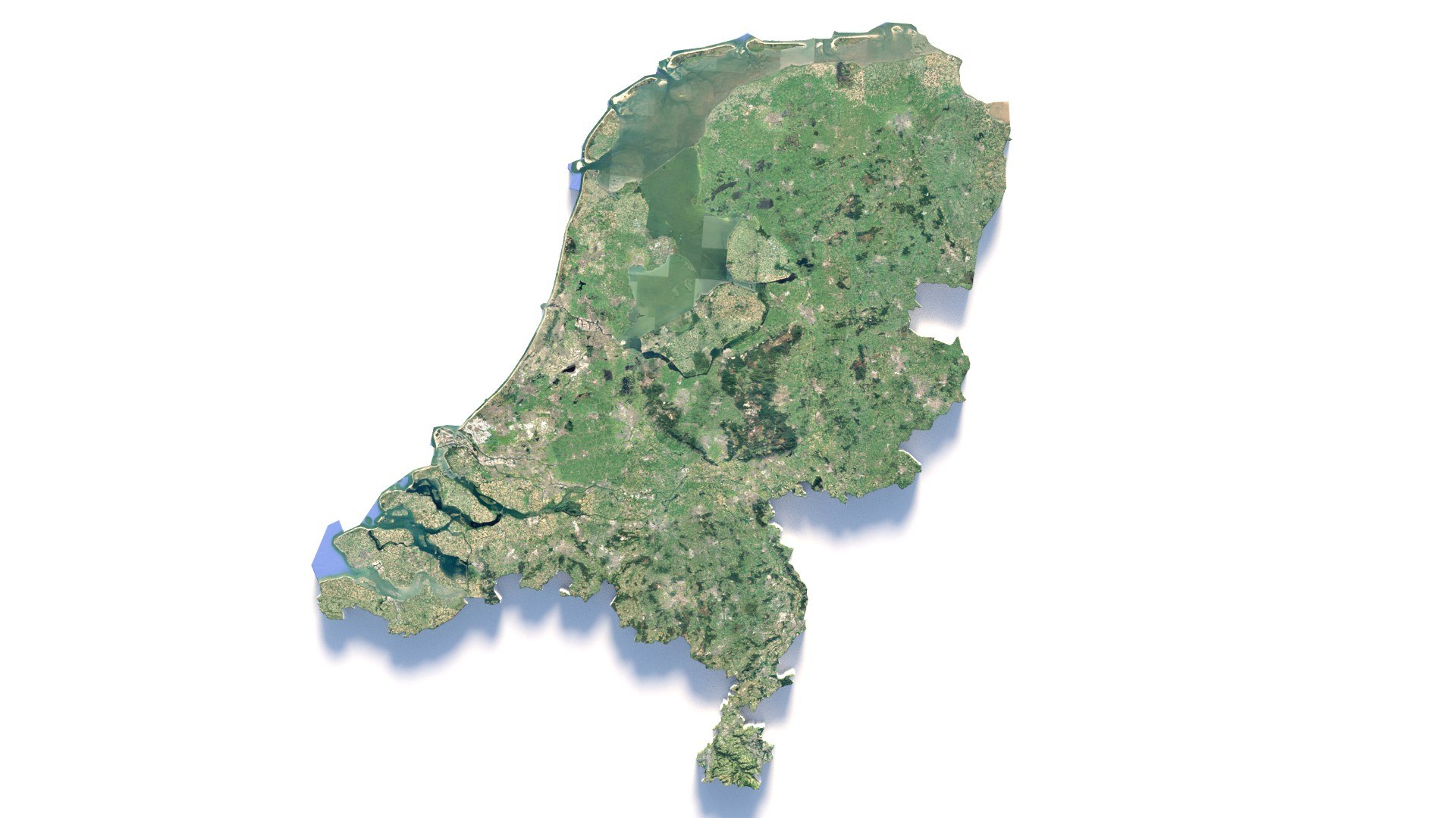 Netherlands Terrain Map Model - TurboSquid 2336541