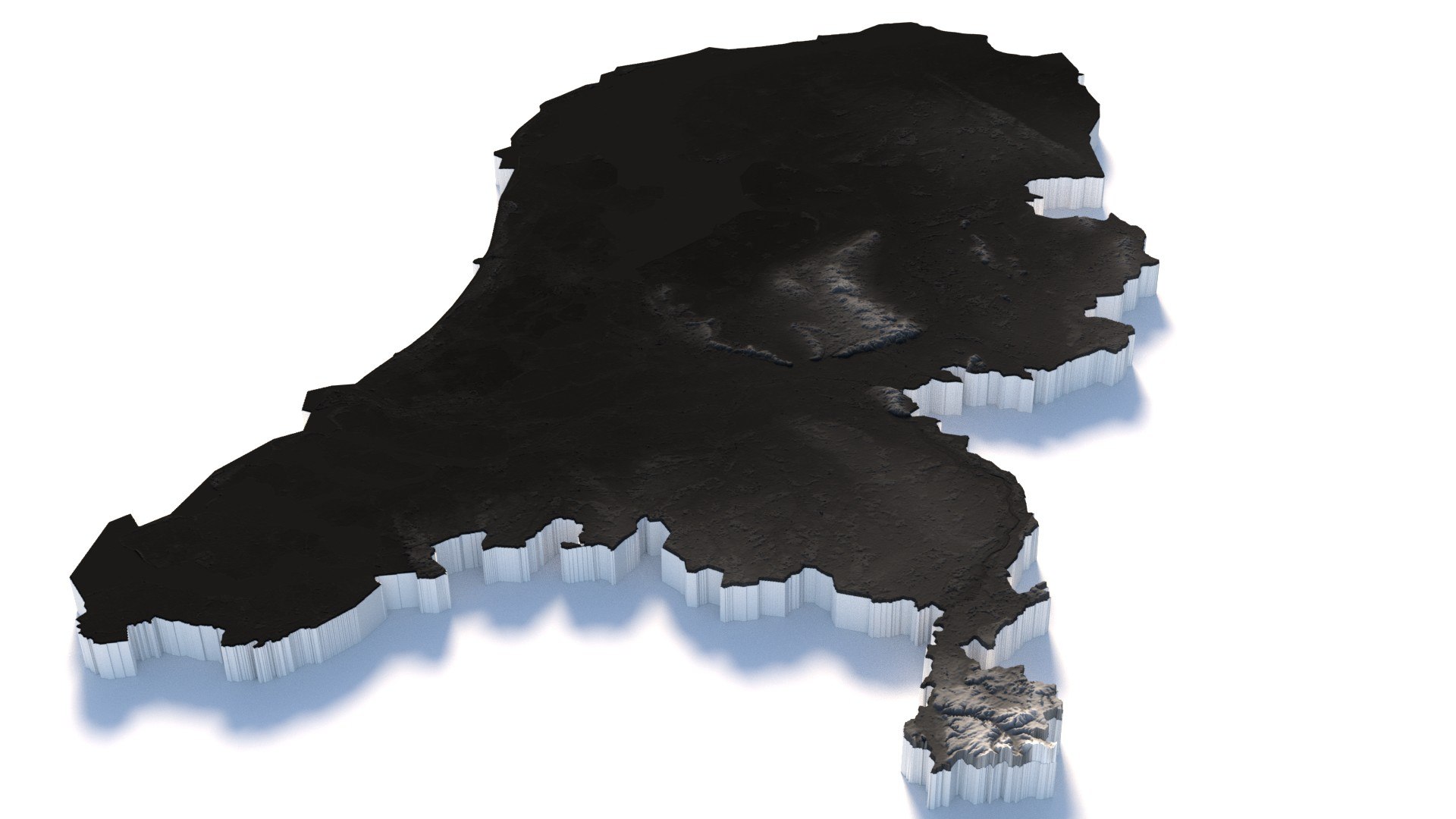 Netherlands Terrain Map Model - TurboSquid 2336541