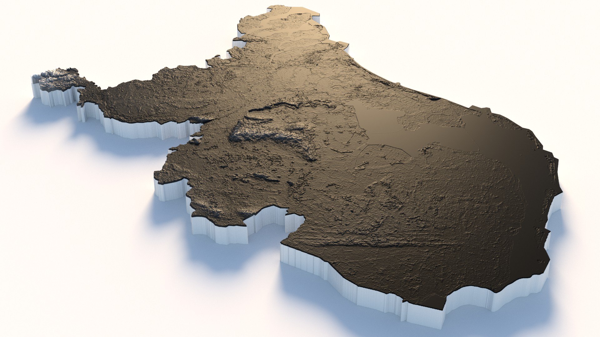 Netherlands Terrain Map Model - TurboSquid 2336541