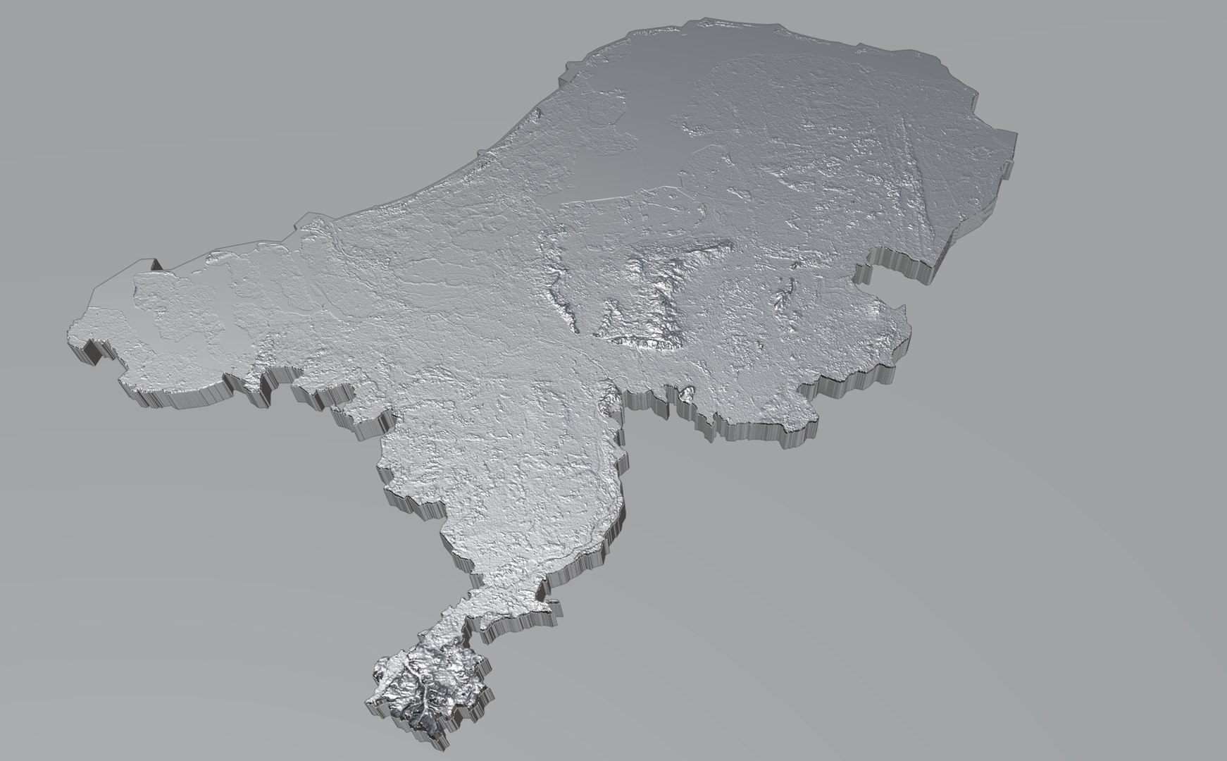 Netherlands Terrain Map Model - TurboSquid 2336541