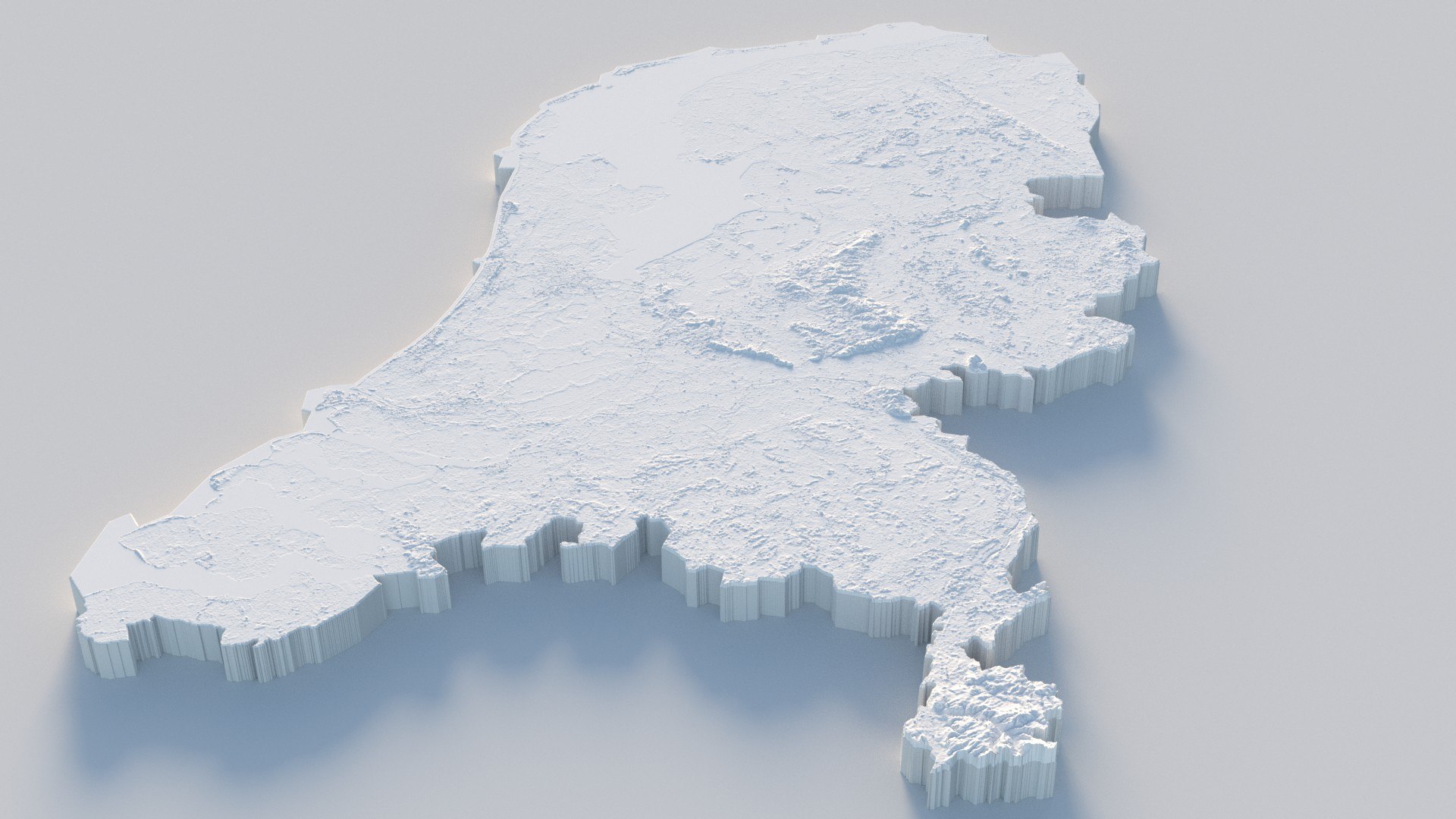 Netherlands Terrain Map Model - TurboSquid 2336541
