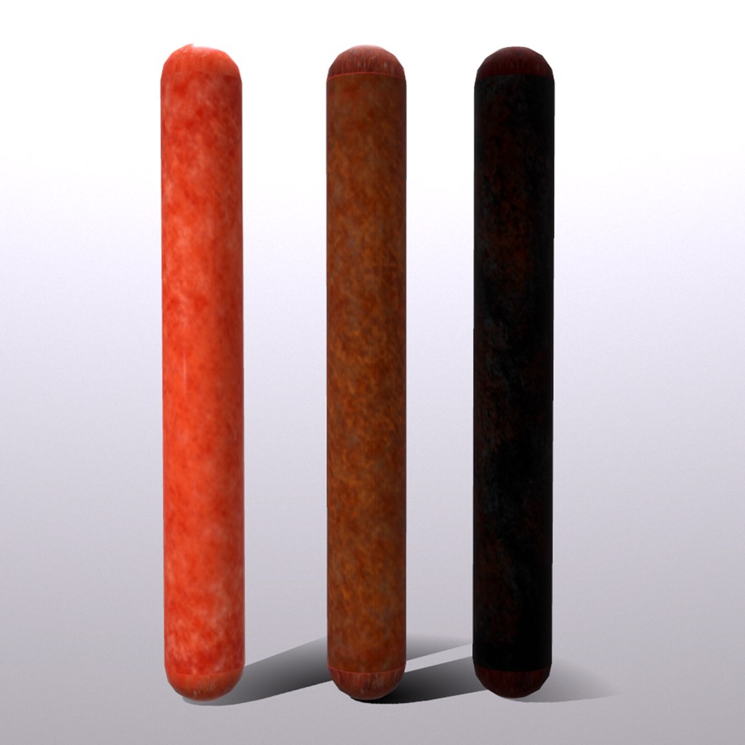 Pepperoni stick 3D model - TurboSquid 1289395