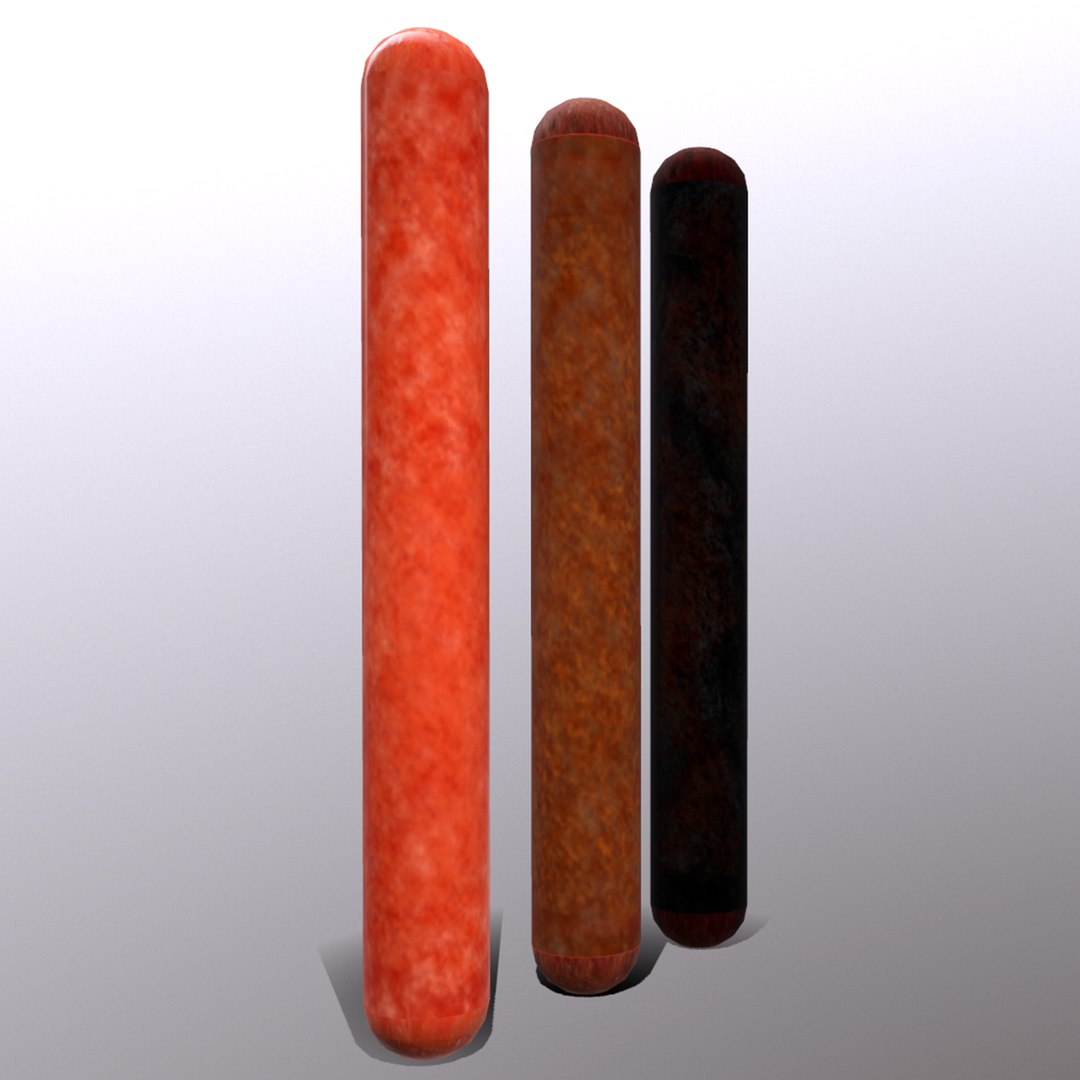 Pepperoni stick 3D model - TurboSquid 1289395