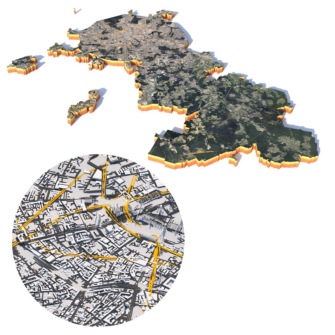 3D Moscow Terrain City Model - TurboSquid 2427549