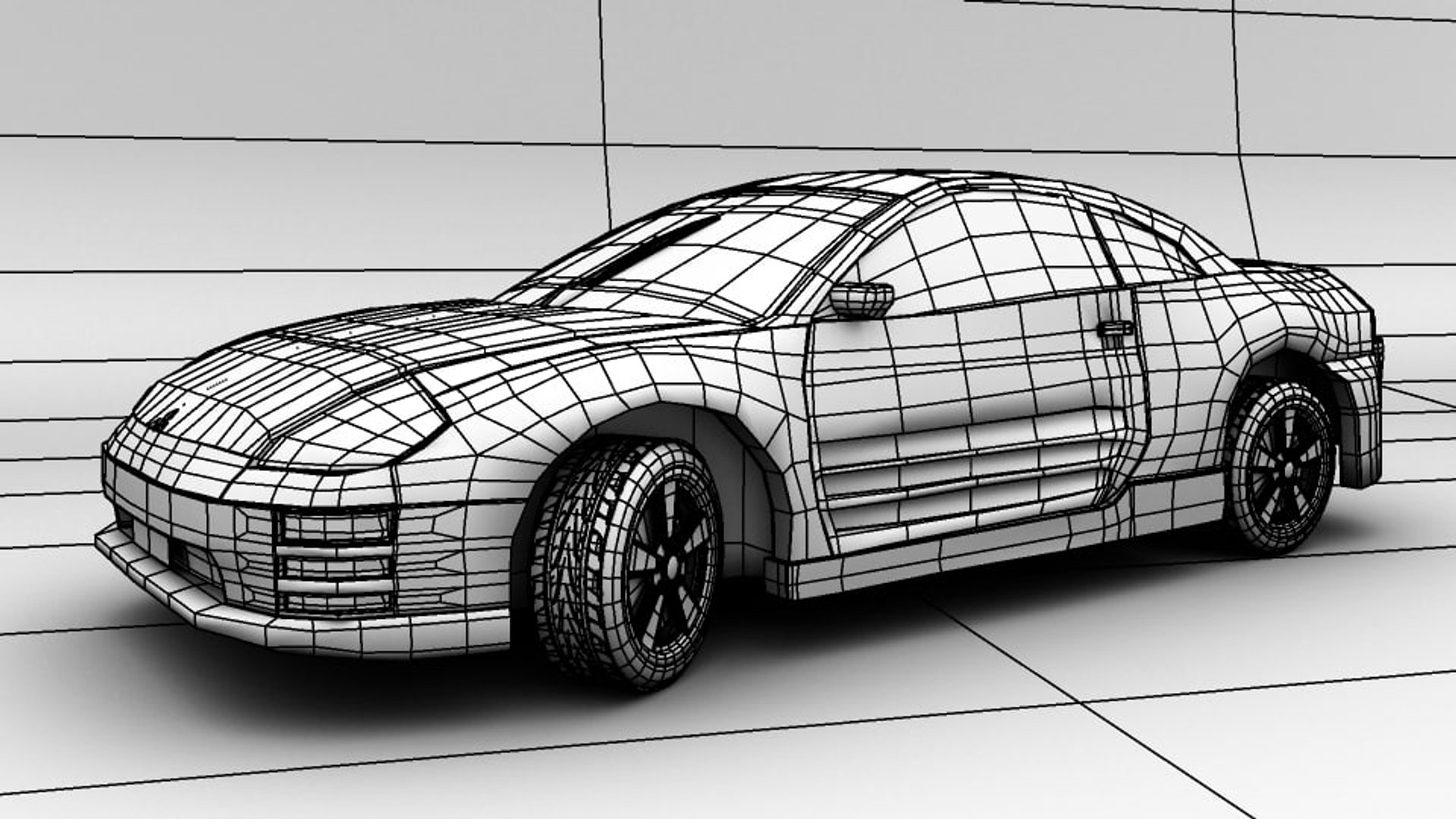 mithsubisi eclipse sport 3d obj