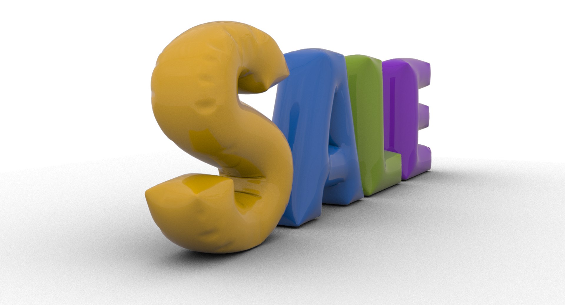 3D Model Sale Text Inflate - TurboSquid 1301559