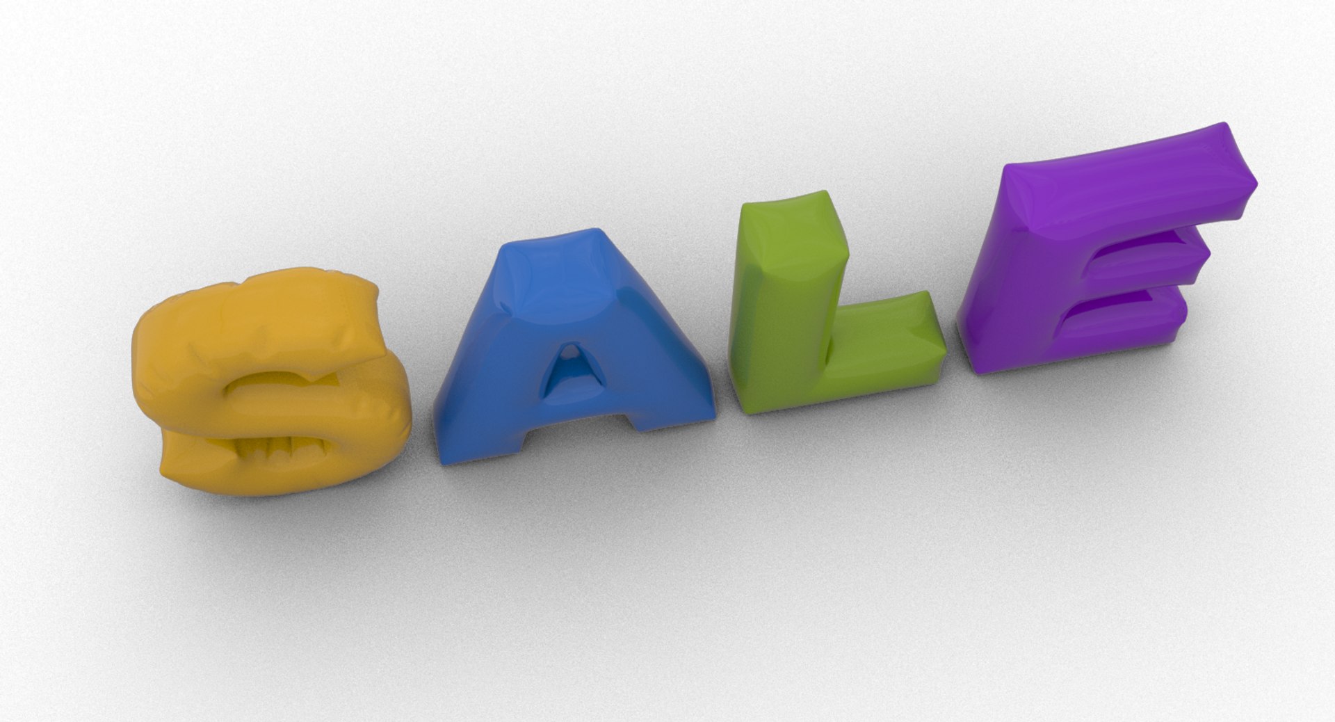 3D Model Sale Text Inflate - TurboSquid 1301559