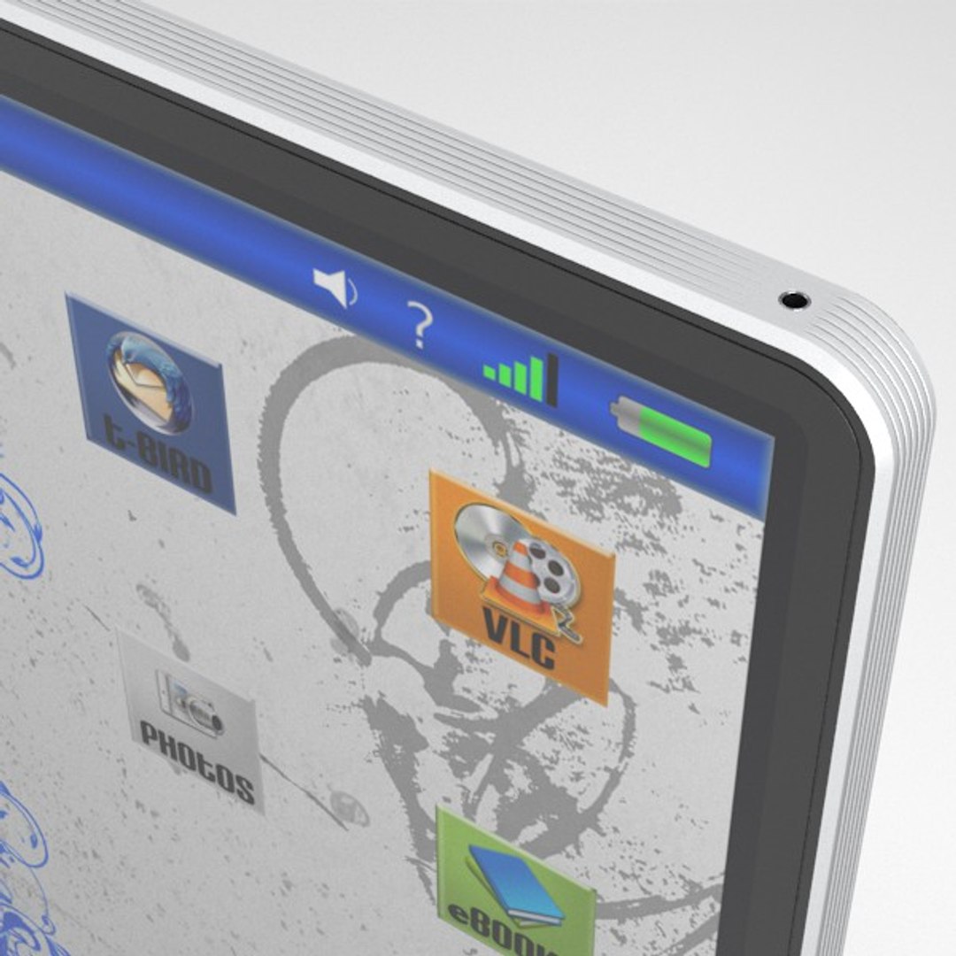 dual screen tablet 3d model