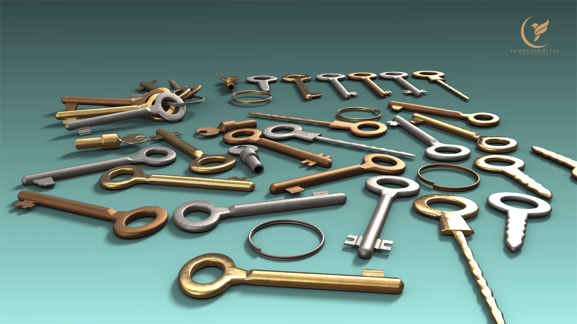 Low-poly Set Key 3D - TurboSquid 1635010