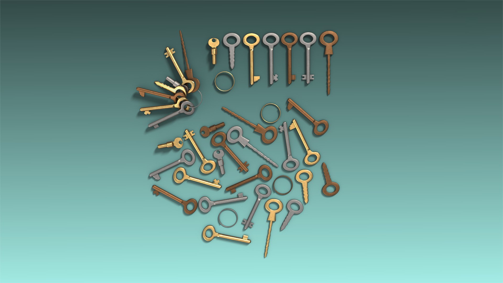Low-poly Set Key 3D - TurboSquid 1635010