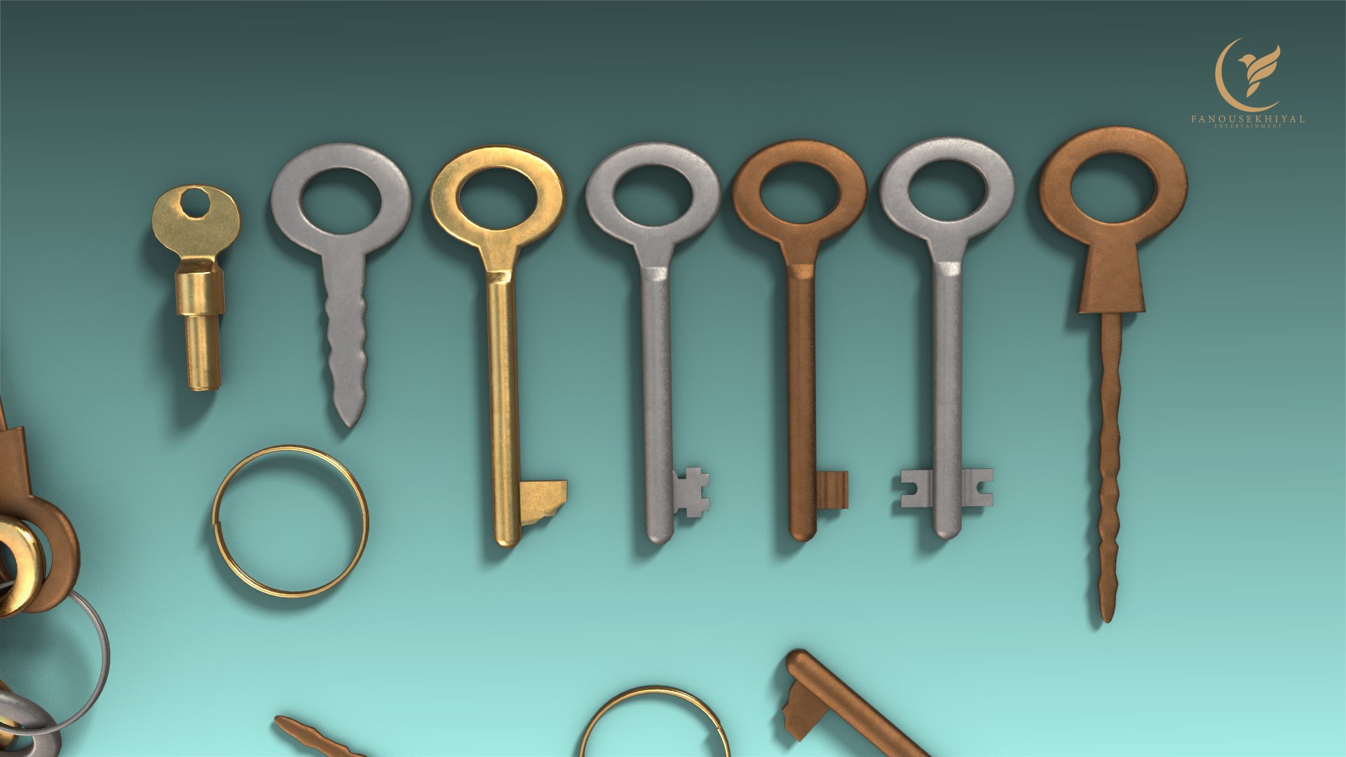 Low-poly Set Key 3D - TurboSquid 1635010