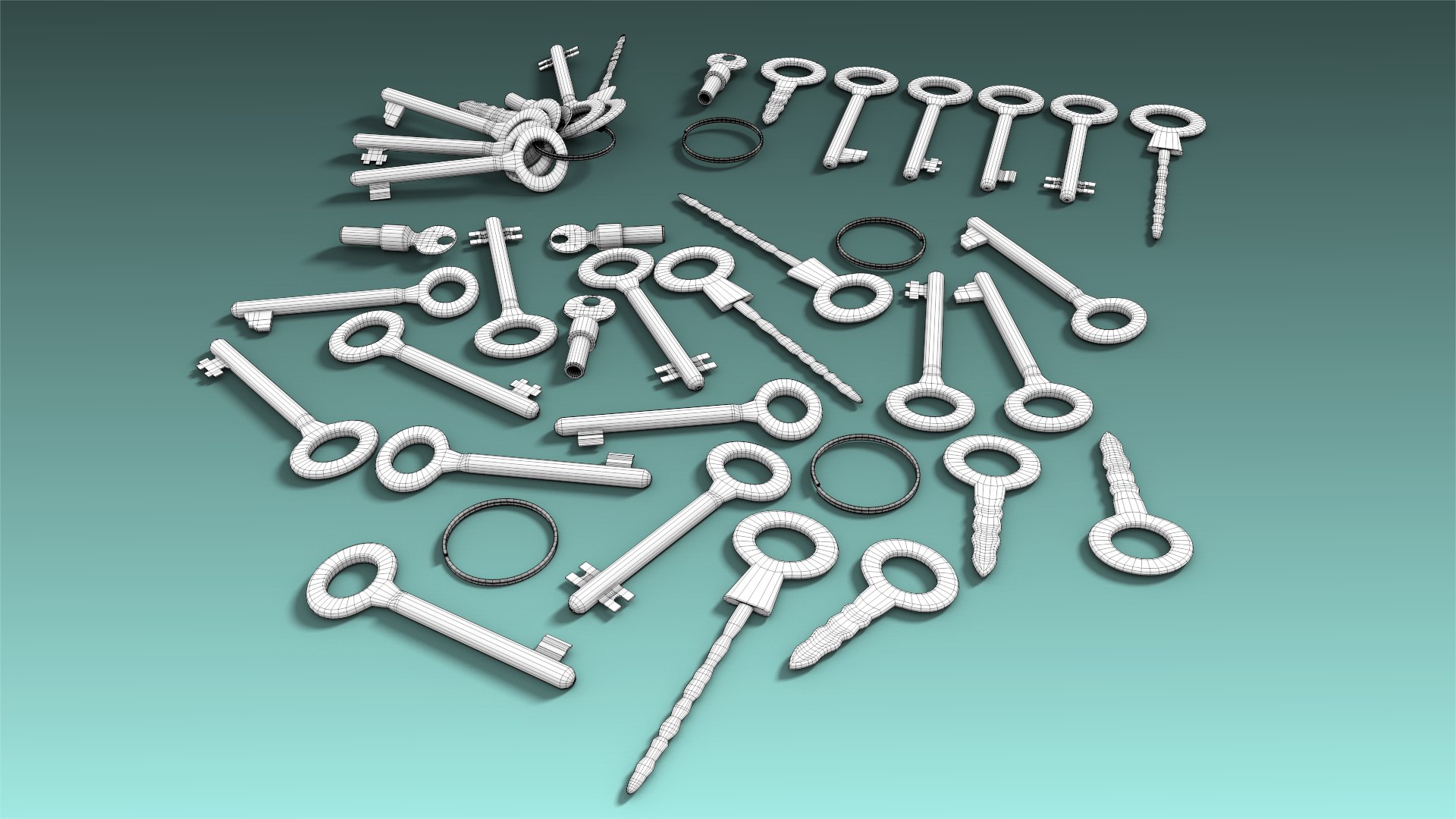 Low-poly Set Key 3D - TurboSquid 1635010