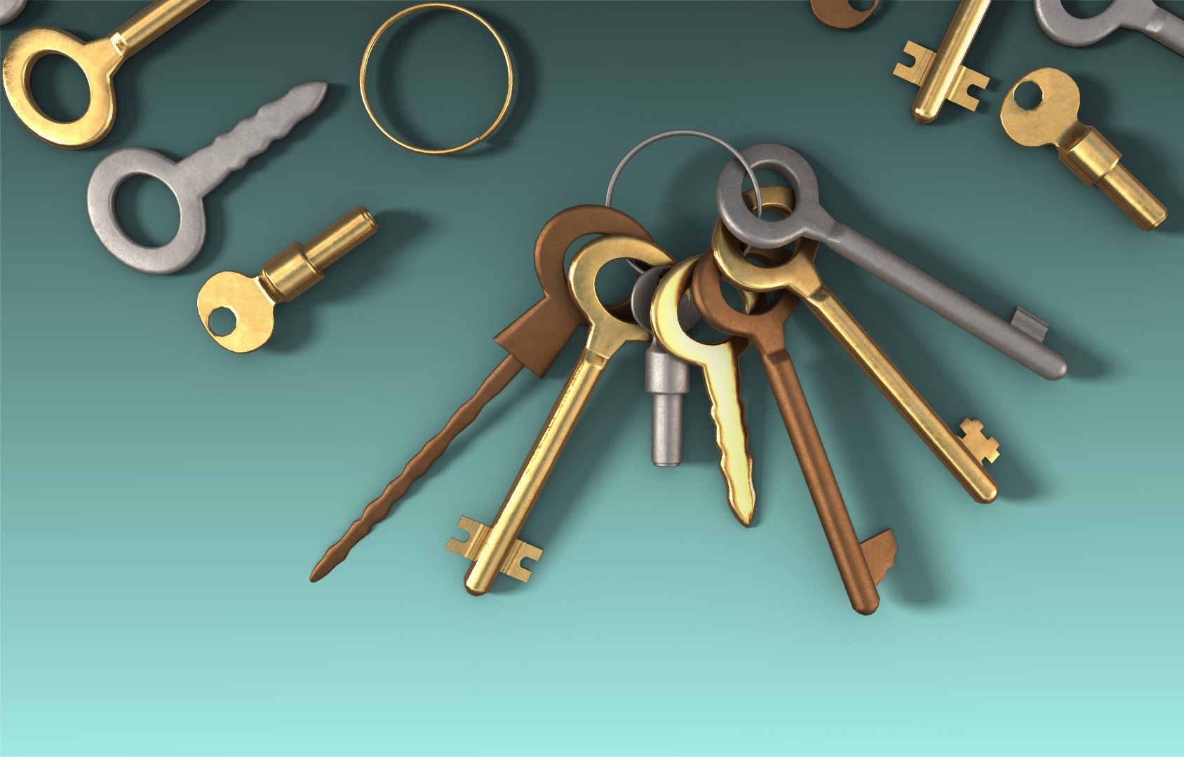 Low-poly Set Key 3D - TurboSquid 1635010