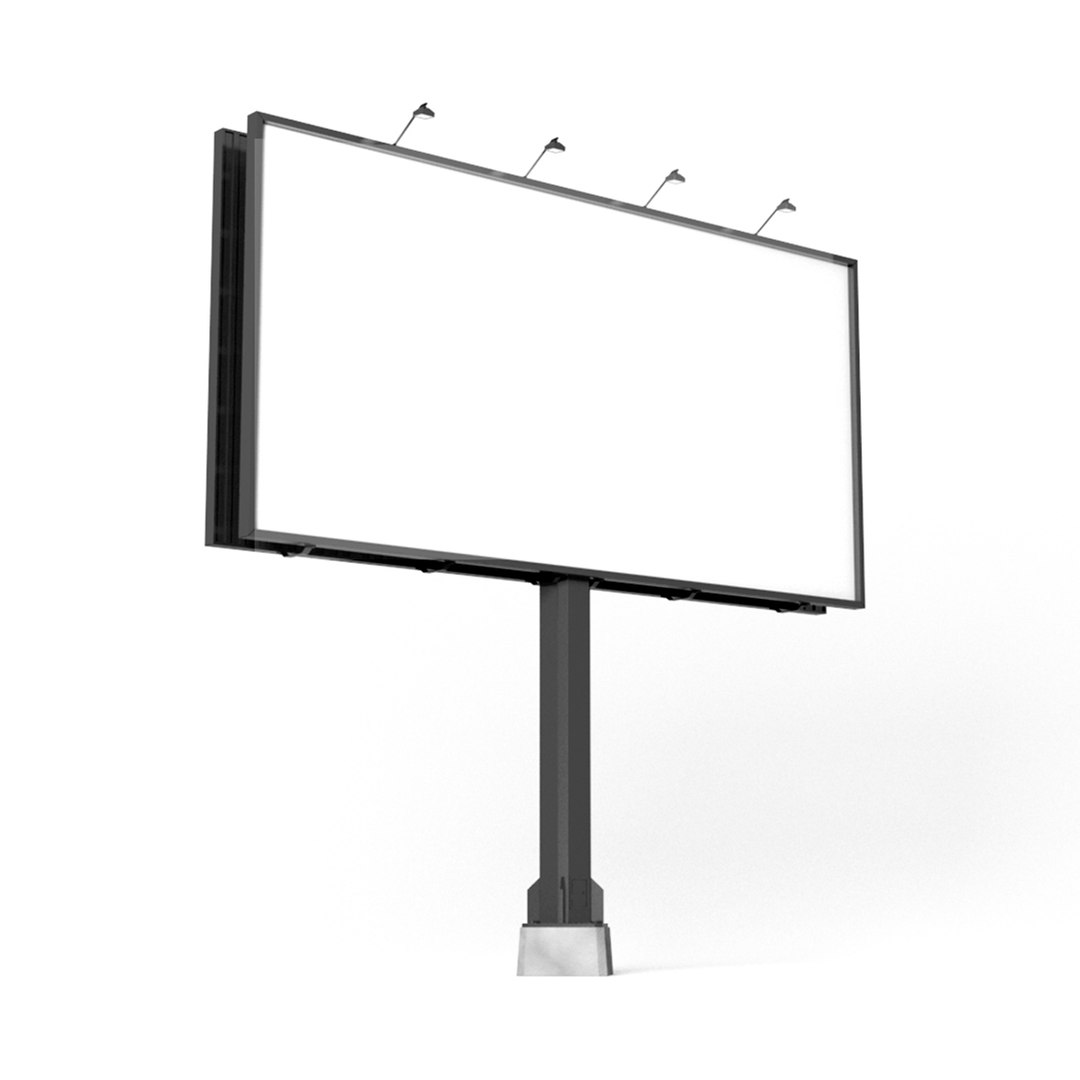 3D Rectangular Advertising Street Billboard - Outdoor Sign Banner ...