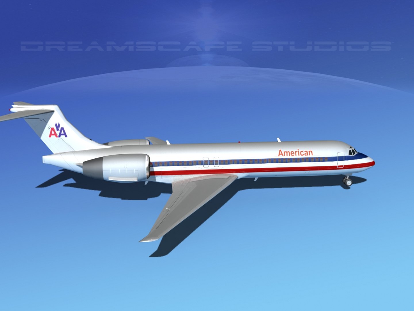 3d Turbines Boeing 717-200 717s Model