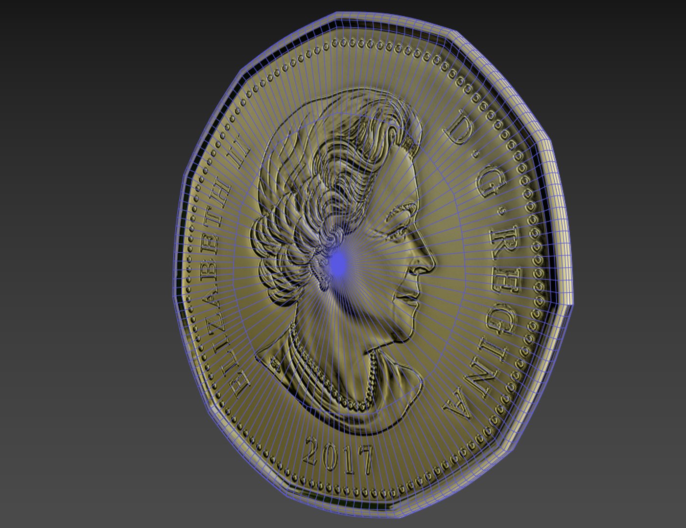 1 Dollar Canadian Coin 3D - TurboSquid 1221990
