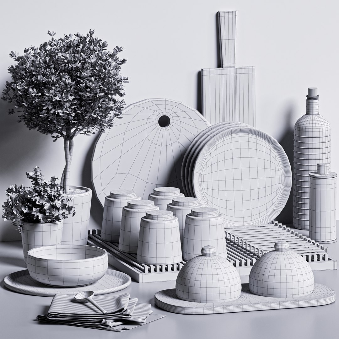 10 kitchen accessories collection vol 4 3D model - TurboSquid 2002234