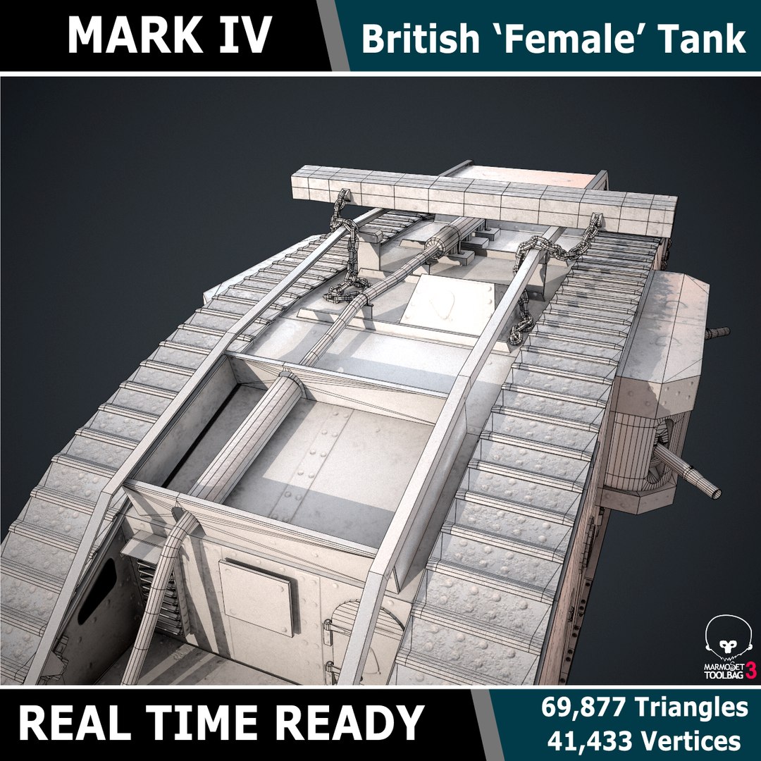 Ready Female Tank Mark 3d Model