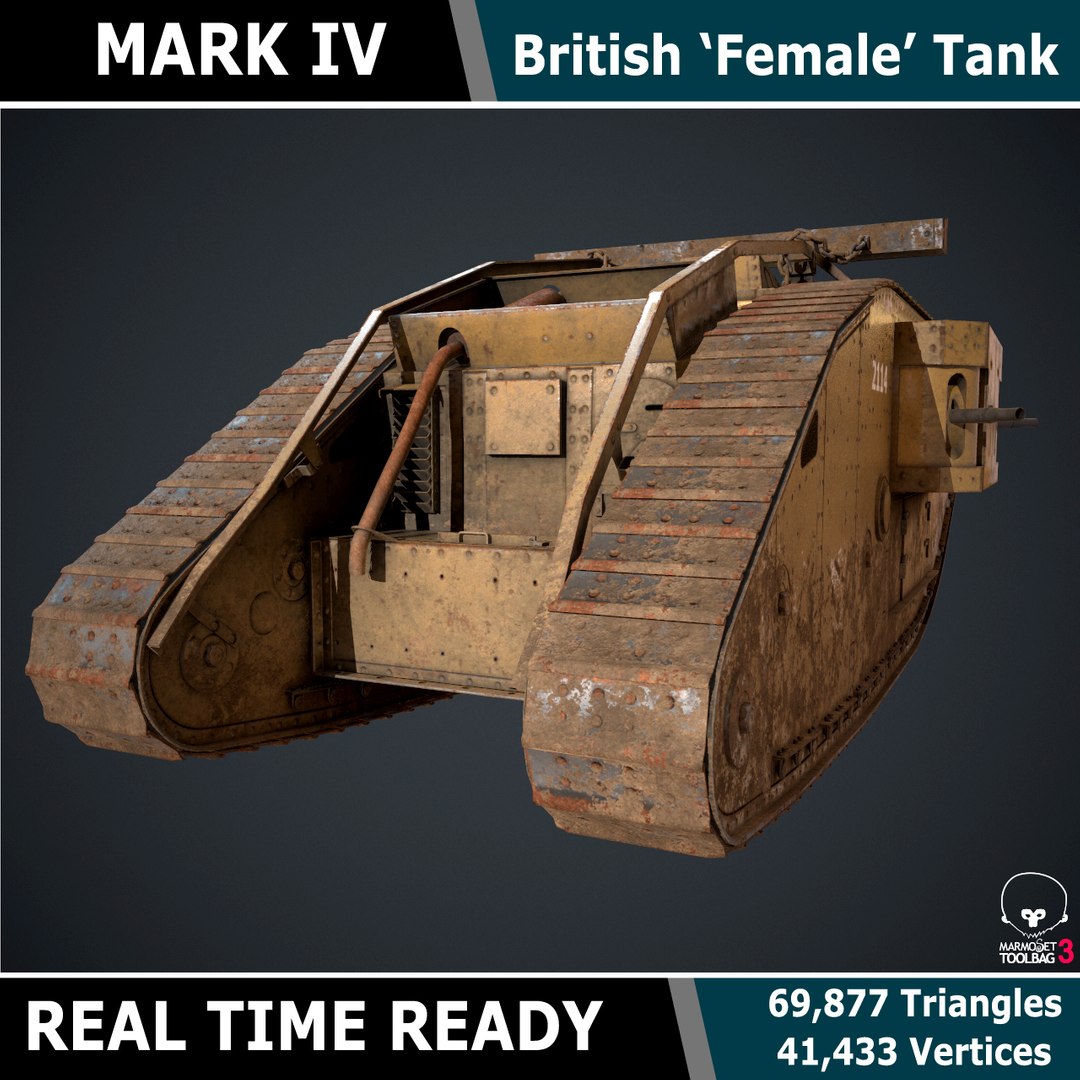 Ready Female Tank Mark 3d Model