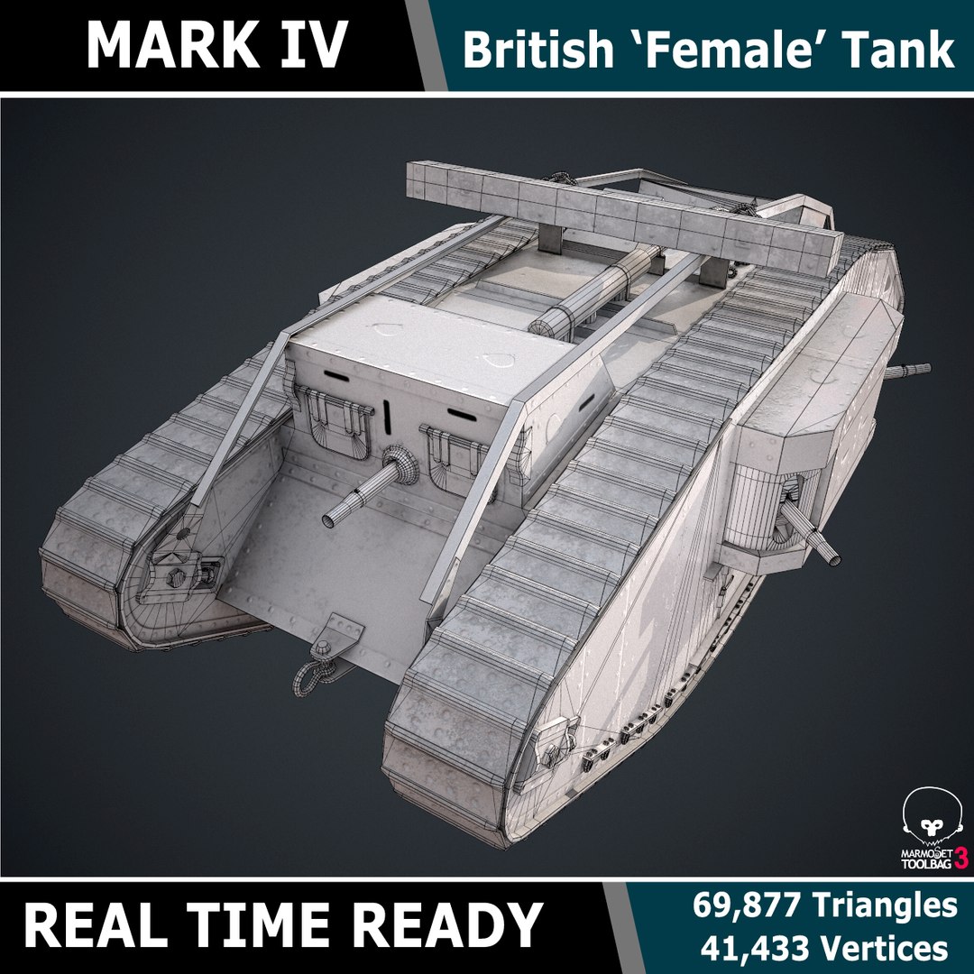 Ready Female Tank Mark 3d Model