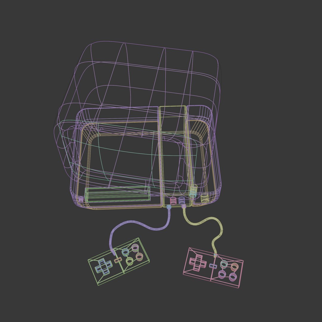 Old Retro Game TV Console Model - TurboSquid 2167123