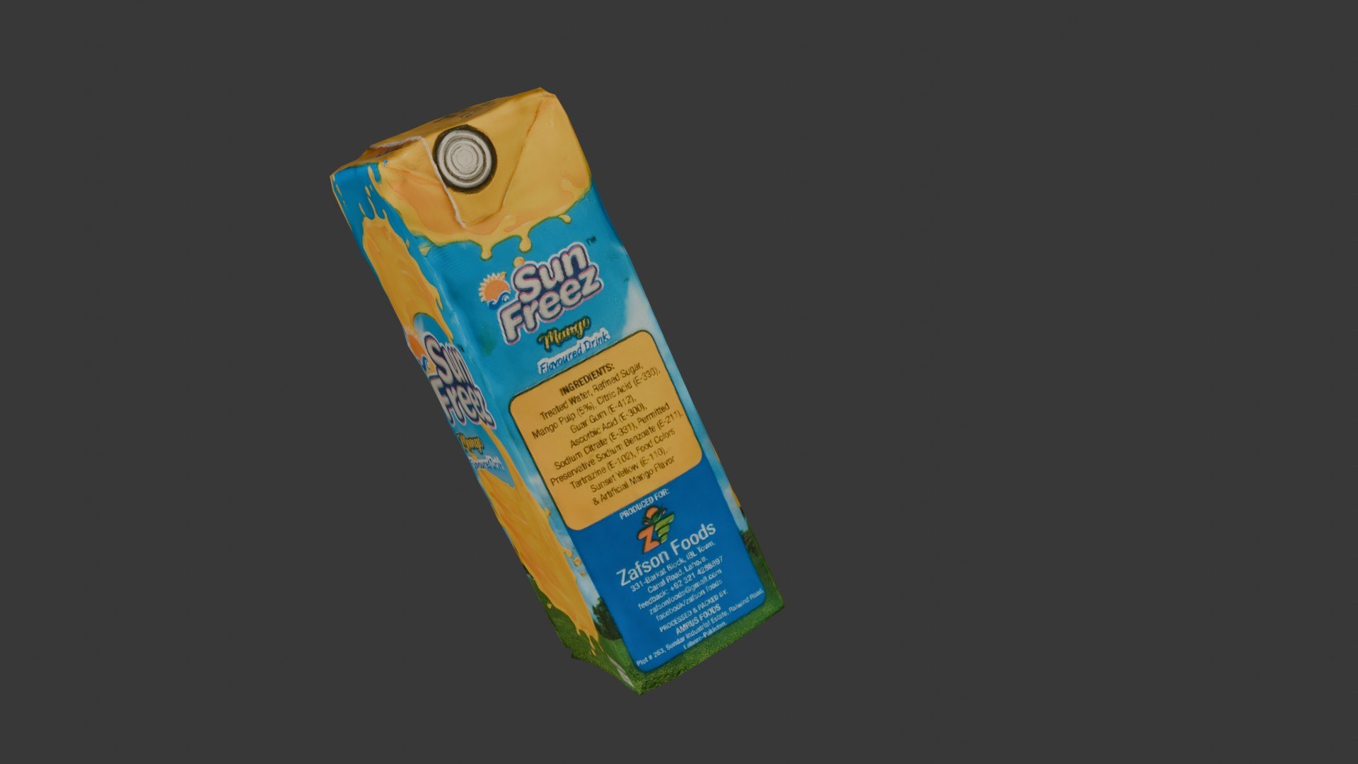 Mango Juice Box 3D Scan 3D Model - TurboSquid 2408411