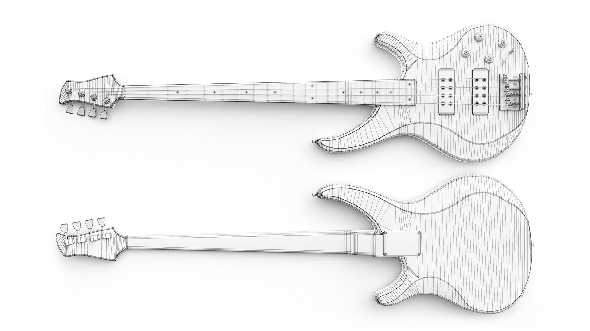 3D Bass Guitar Part 3 - TurboSquid 1894678