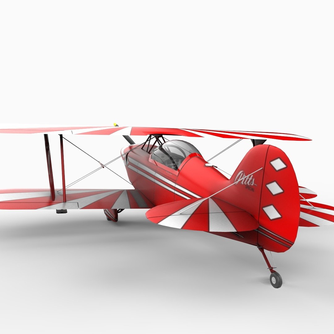 3d Pre-rigged Pitts Special Bi-plane