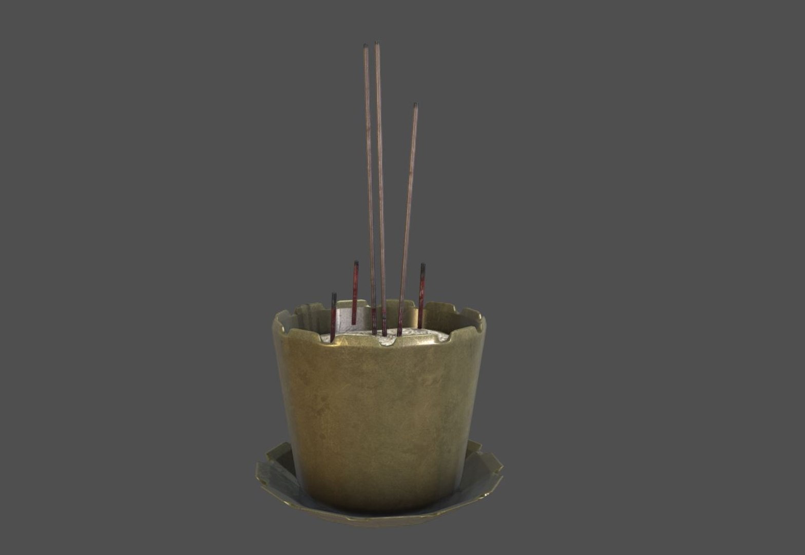 Incense Pot Model - TurboSquid 1337847