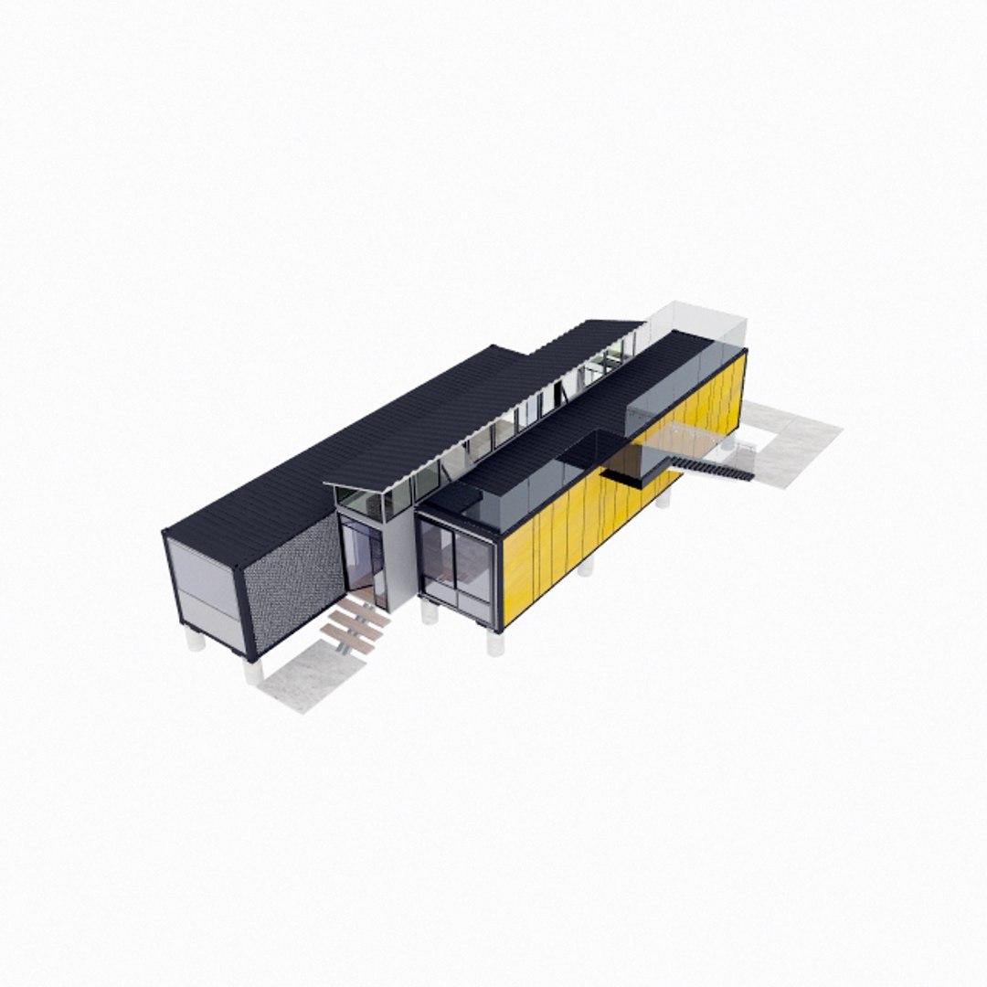 Container Building 3d Model