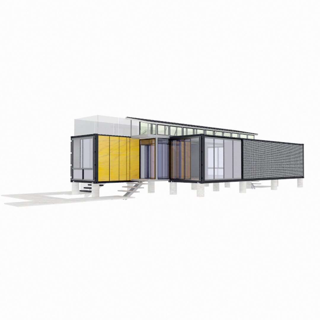 Container Building 3d Model