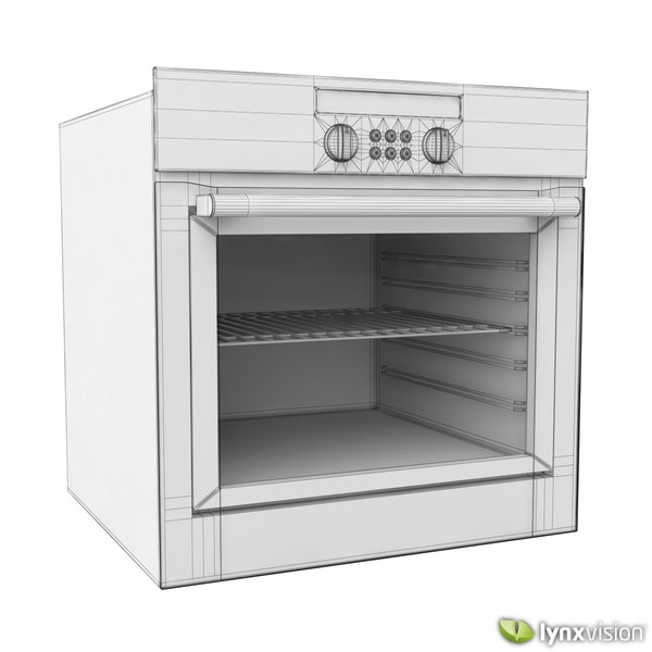 3d built-in single electric oven model