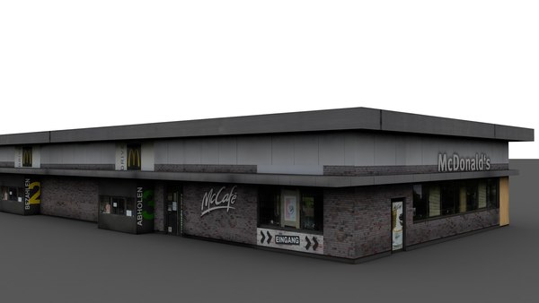 modelo 3d Commercial Fast Food Building McDonalds - TurboSquid 2036326