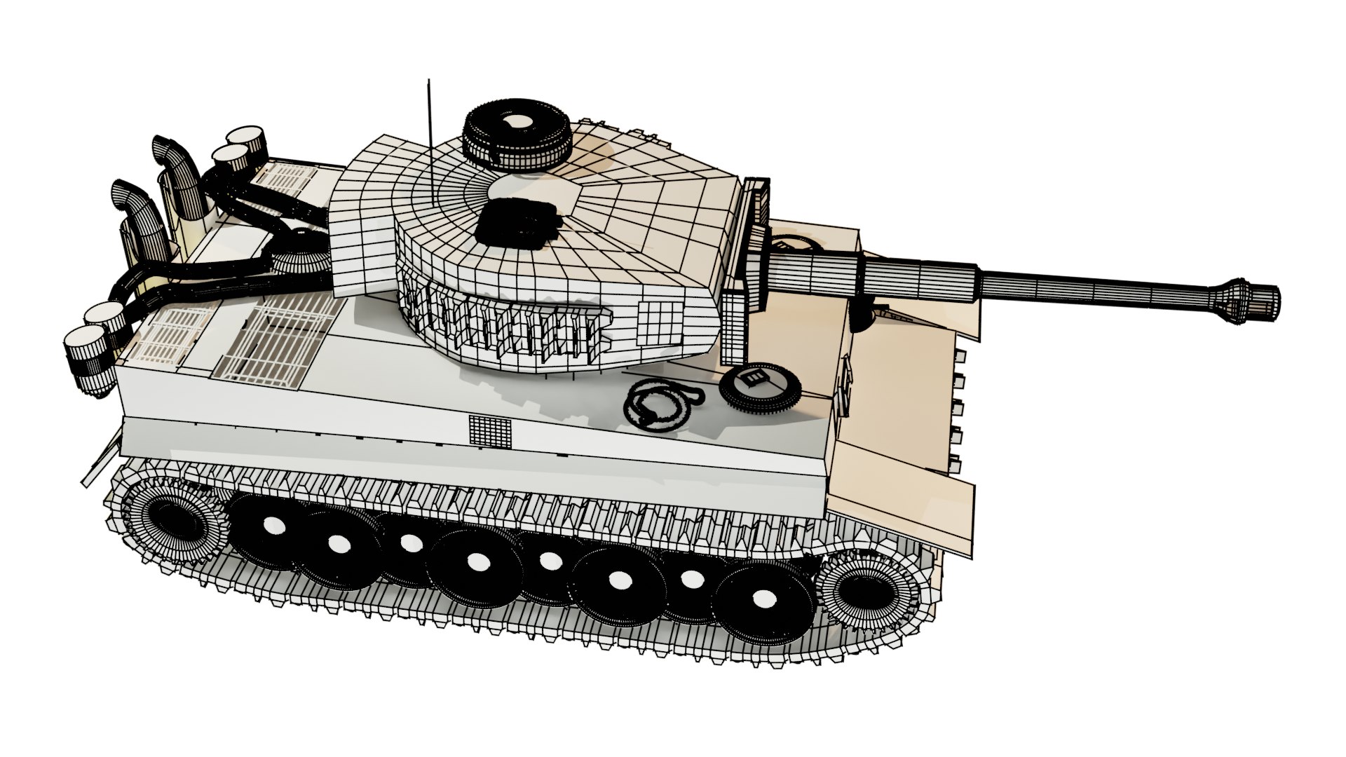 TIger Tank Model - TurboSquid 2221589