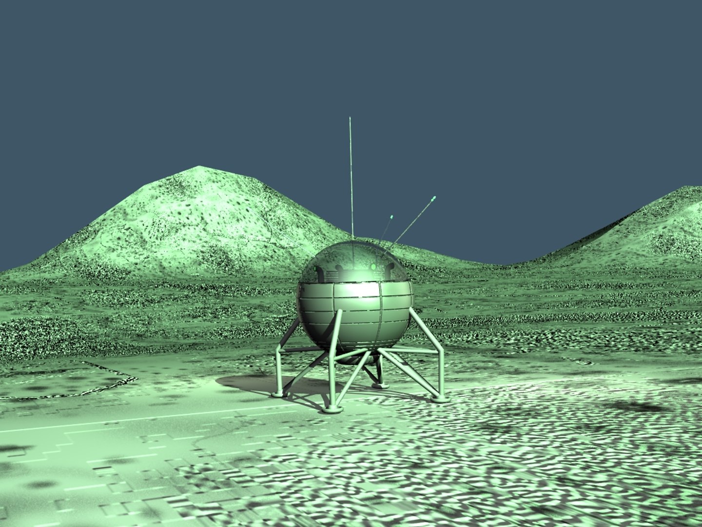 3d Model Of Space Lander Andromeda Cob