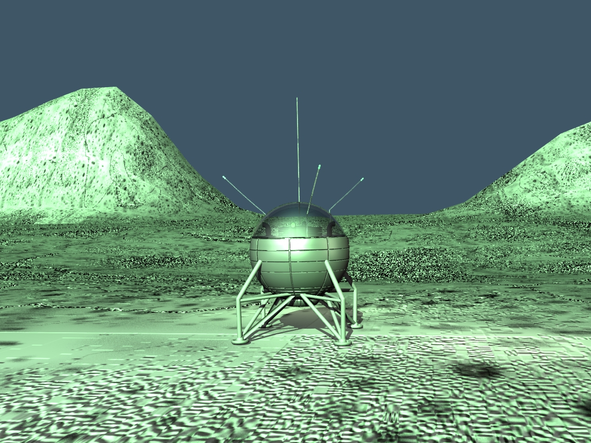 3d model of space lander andromeda cob