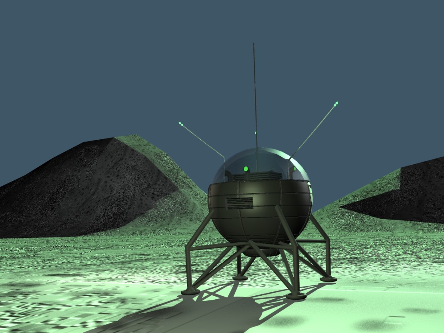 3d Model Of Space Lander Andromeda Cob