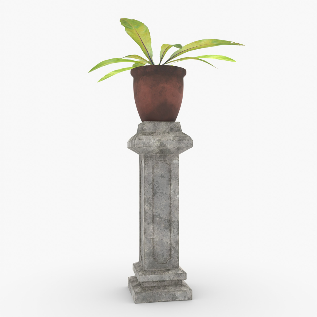 Garden Pedestal 3D Model - TurboSquid 1993548