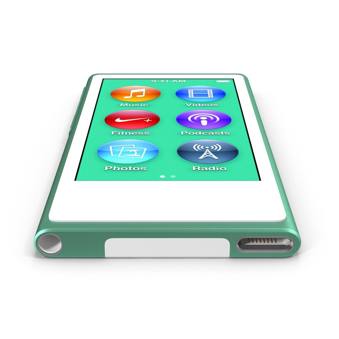 3d Ipod Nano Green Model