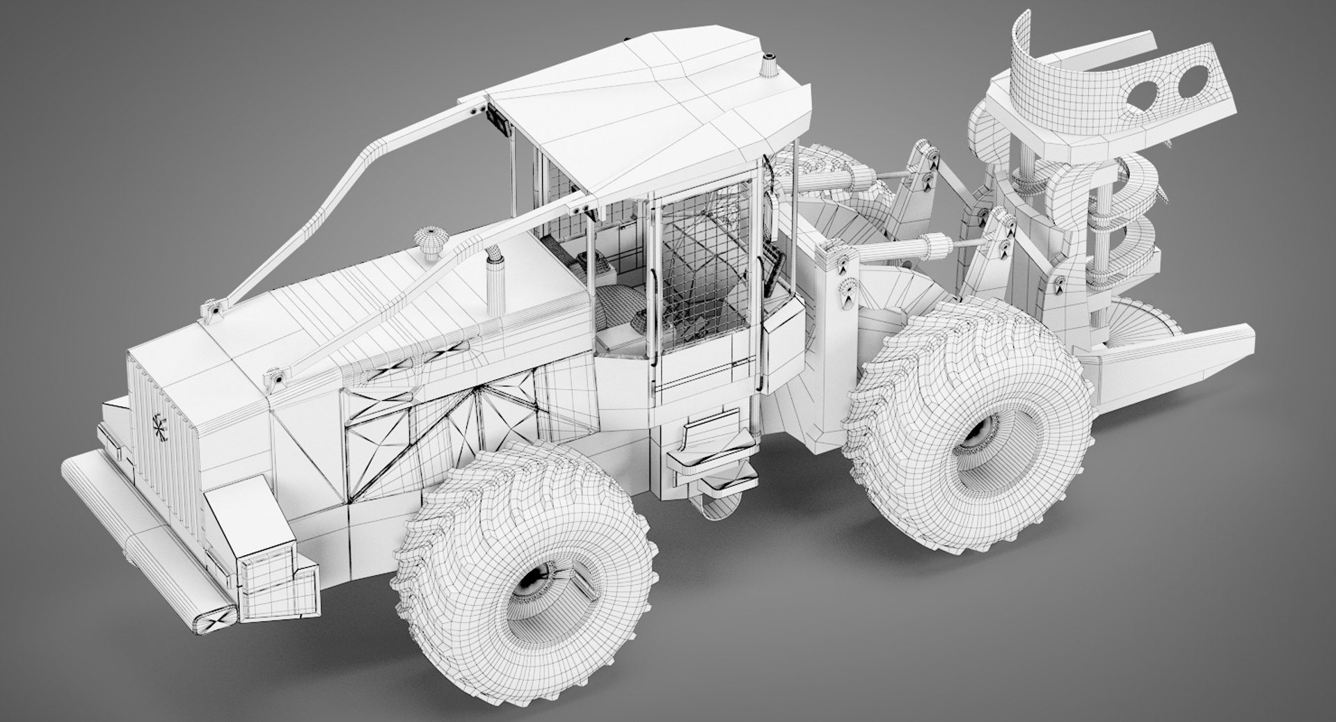Feller Buncher 3D Model - TurboSquid 1293645