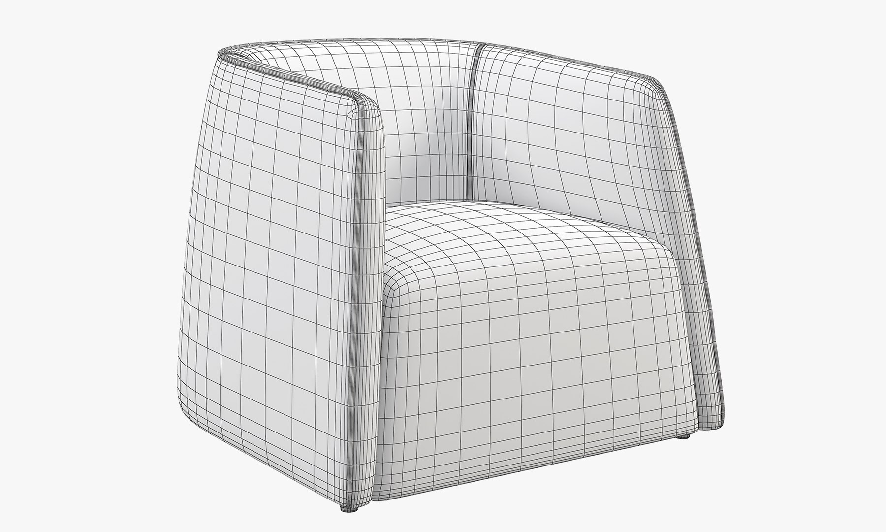3D Joss And Main Yoren Upholstered Barrel Chair - TurboSquid 2067877
