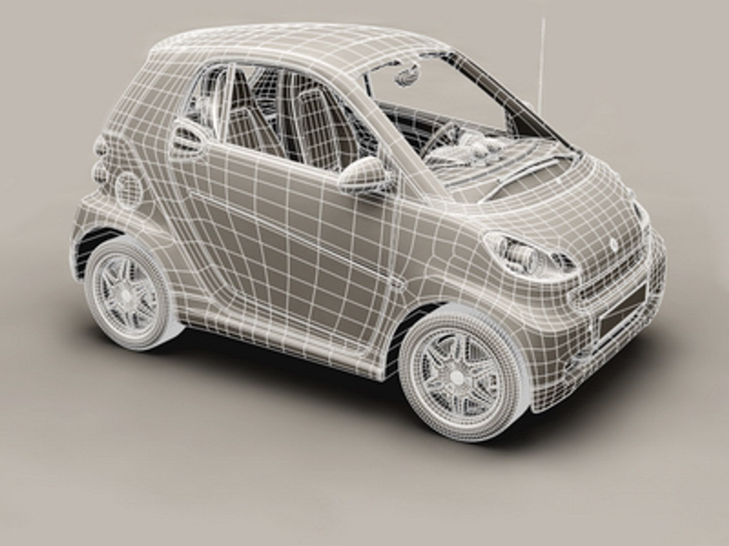 Smart Fortwo Coupe 2009 3d Model